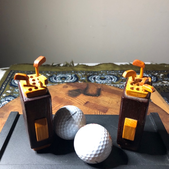 Unk | Office | Vintage Wooden Golf Carts And Clubs | Poshmark